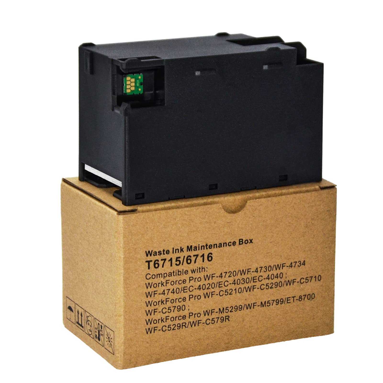 INK+ T6715 T6716 Maintenance Box for Workforce Pro WF-3820 WF-4820 EC-4020 WF-4830 WF-4720 WF-4834 WF-4734 WF-4730 WF-4740 ET-8700 EC-4030 WF-M5799 WF-C5710 WF-M5299 WF-C5290 Printer