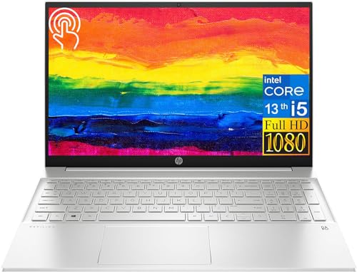 HP 2023 Newest Pavilion Laptop, 15.6" FHD IPS Touchscreen, 13th Gen Intel Core i5-1335U (10 core), 32GB RAM, 1TB SSD, Intel Iris Xe Graphic, Backlit Keyboard, WiFi6, HD Webcam, HDMI, Windows 11 Home
