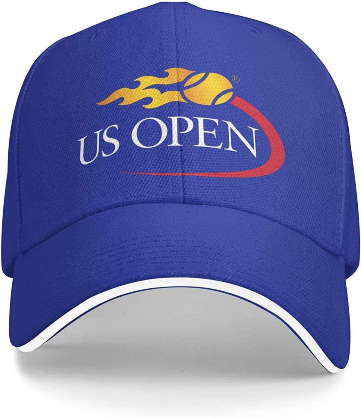 Us Open Tennis Sandwich Cap Unisex Classic Baseball Capunisex Adjustable Casquette Dad Hat Blue, One Size