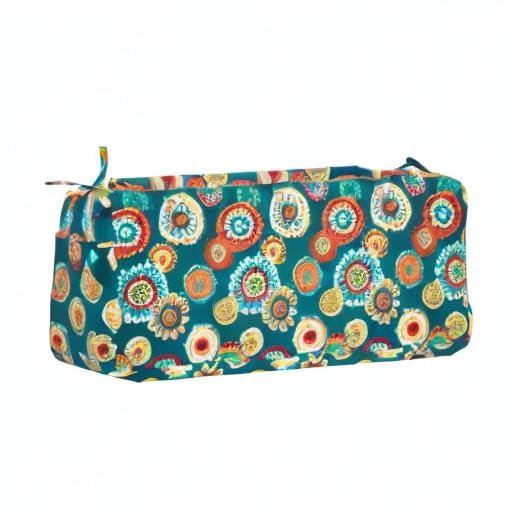 Magpie Fabrics Patio Bench Cushion Cover 42x18x3 Inch, NO Insert! Water Resistant Outdoor Loveseat Replacement Cover with Zipper (Heronsbill Turquoise Green)