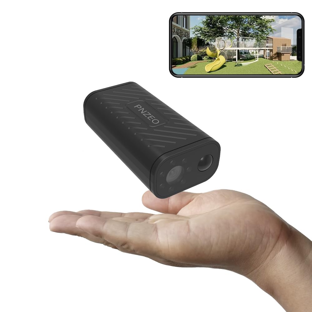 PNZEO W9 Mini Cameras Home Security Camera Indoor Wireless WiFi Remote View Outdoor Waterproof Smart Camera with Human Body Detection,Super-Long Battery Life