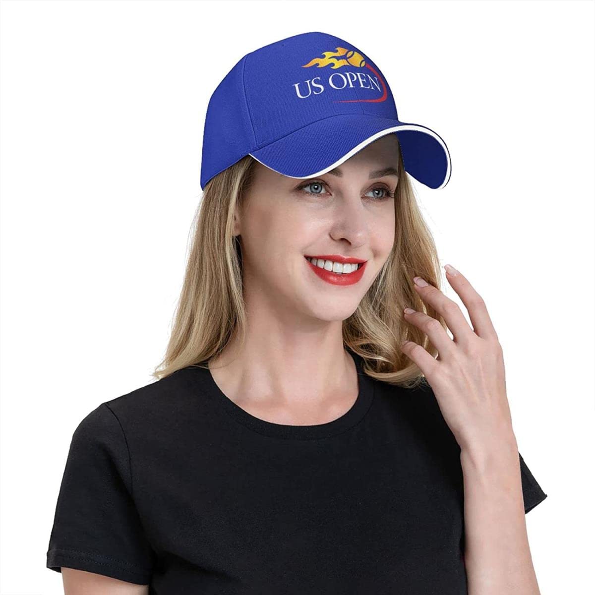 Us Open Tennis Sandwich Cap Unisex Classic Baseball Capunisex Adjustable Casquette Dad Hat Blue, One Size
