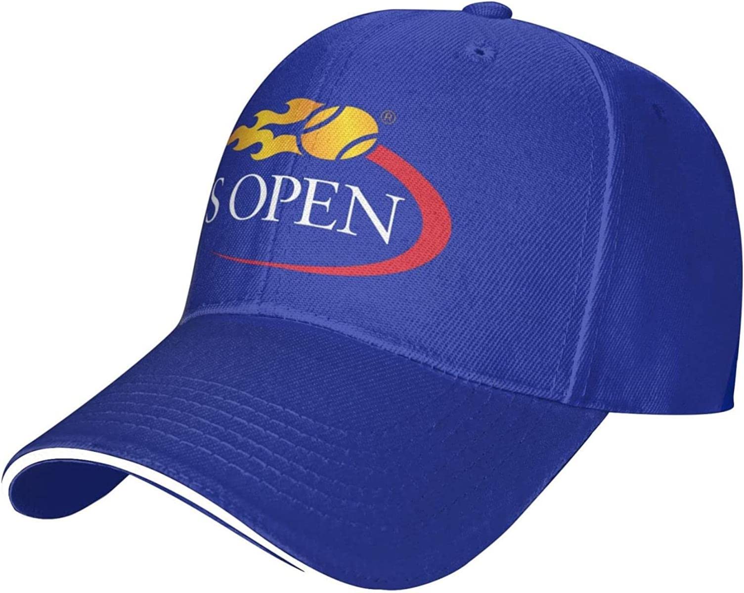 Us Open Tennis Sandwich Cap Unisex Classic Baseball Capunisex Adjustable Casquette Dad Hat Blue, One Size