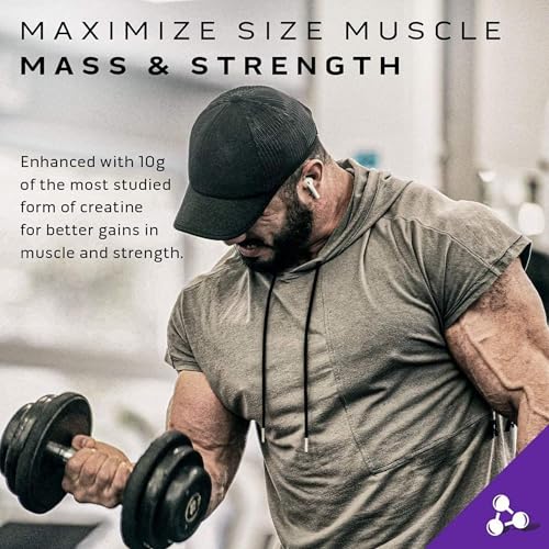 Mass Gainer Protein Powder | MuscleTech Mass-Tech Mass Gainer | Whey Protein Powder + Muscle Builder | Weight Gainer | Protein Powder for Muscle Gain | Creatine Supplements | Strawberry, 7 lbs