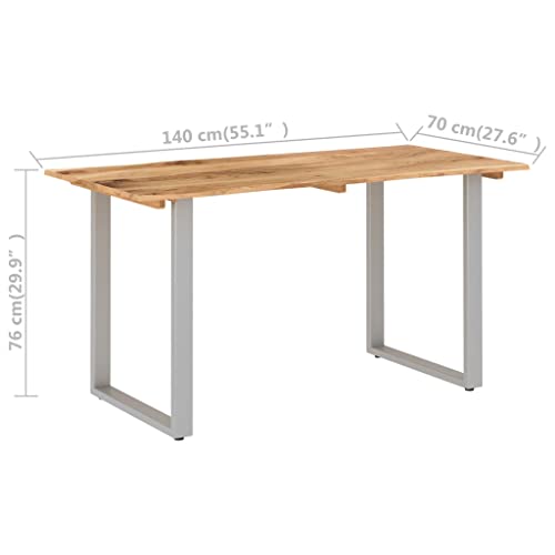 Multifunctional Dining Room Table,Modern Wood Dining Table,Dining Table,Suitable for Living Room,Lounge,Office,Meeting Room 55.1"x27.6"x29.9" Solid Acacia Wood