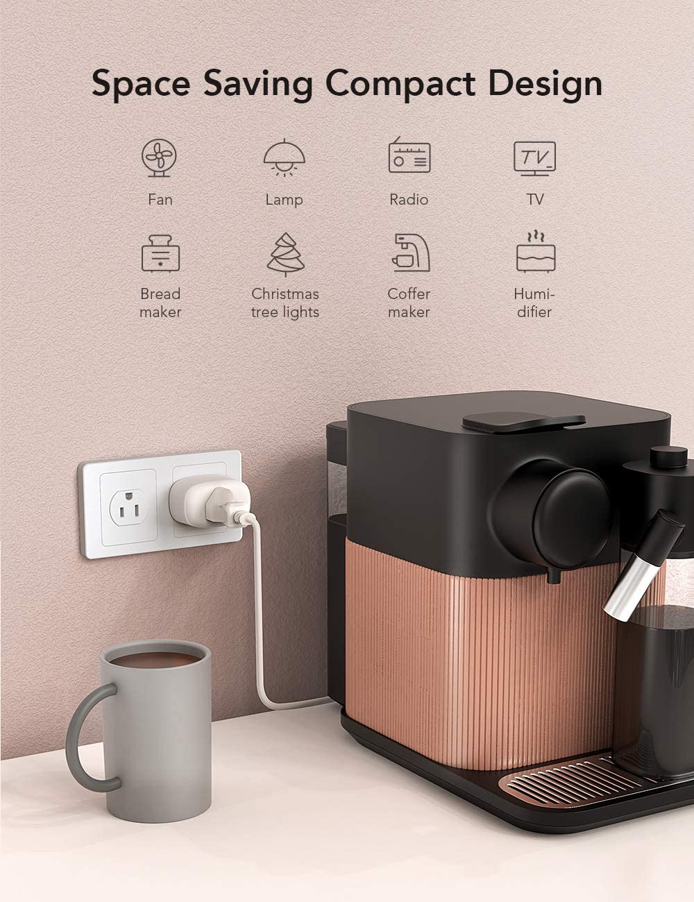 Smart Plug Nooie,WiFi Smart Plug That Work with Alexa,Smart Plug for Smart Home,WiFi Outlet for Google Home, Voice Control,Smart Outlet with Remote Control,Timer Function, ONLY 2.4G (4 Packs),10Amp