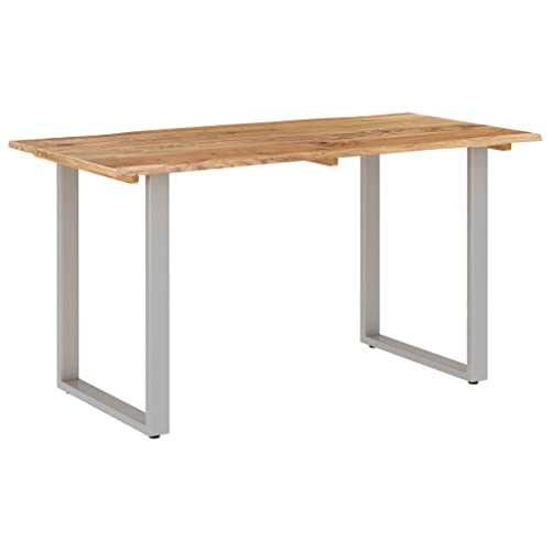 Multifunctional Dining Room Table,Modern Wood Dining Table,Dining Table,Suitable for Living Room,Lounge,Office,Meeting Room 55.1"x27.6"x29.9" Solid Acacia Wood