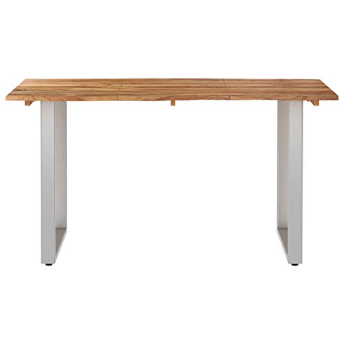 Multifunctional Dining Room Table,Modern Wood Dining Table,Dining Table,Suitable for Living Room,Lounge,Office,Meeting Room 55.1"x27.6"x29.9" Solid Acacia Wood