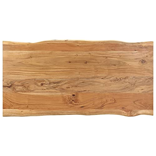 Multifunctional Dining Room Table,Modern Wood Dining Table,Dining Table,Suitable for Living Room,Lounge,Office,Meeting Room 55.1"x27.6"x29.9" Solid Acacia Wood