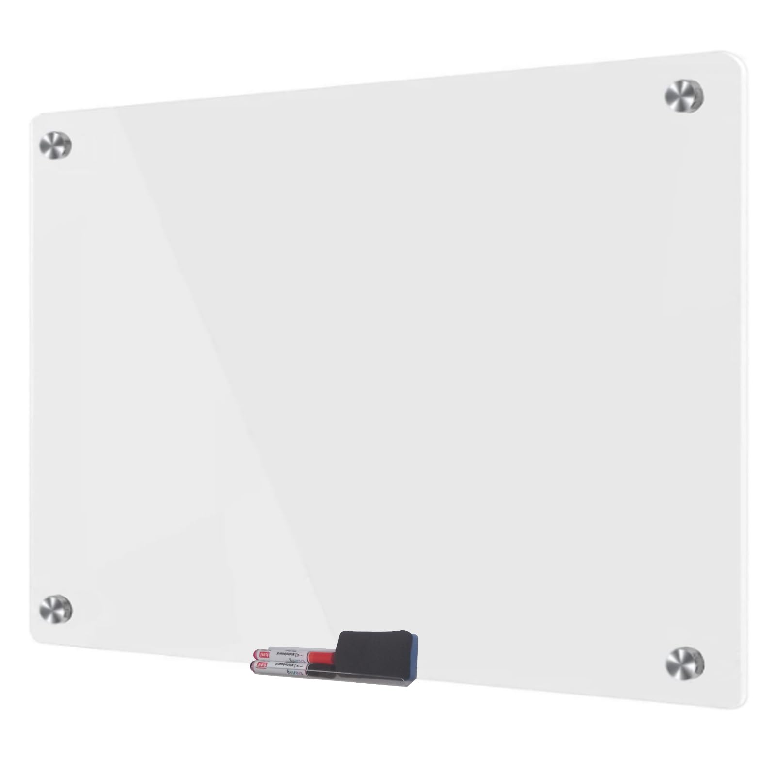 Acrylic Dry Erase Board for Wall,Frameless Design, with Dry Erase Marker and Stand, Eraser, Suitable for Office, School, Restaurant, Home. (11 * 14, Transparent)