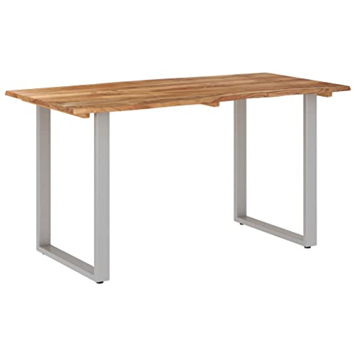 Multifunctional Dining Room Table,Modern Wood Dining Table,Dining Table,Suitable for Living Room,Lounge,Office,Meeting Room 55.1"x27.6"x29.9" Solid Acacia Wood
