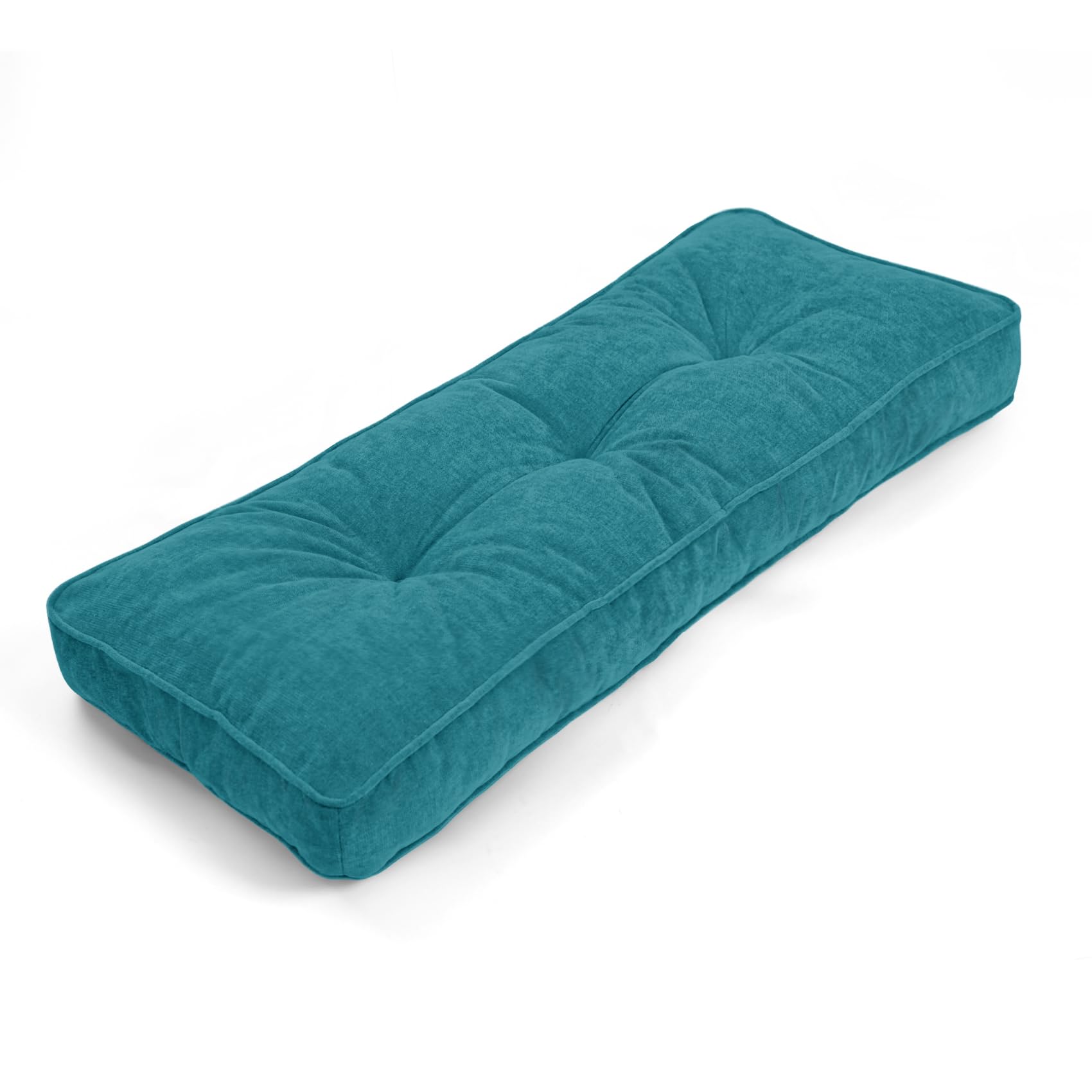 Focuprodu Bench Cushion 42x16. Soft and Breathable Window Seat Cushions Indoor. Non-Slip and Durable Bench Seat Cushion. (42x16, Soft-Peacock Blue)