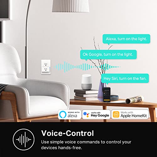 Kasa Smart Plug Mini 15A, Apple HomeKit Supported, Smart Outlet Works with Siri, Alexa & Google Home, UL Certified, App Control, Scheduling, Timer, 2.4G WiFi Only, 2 Count (Pack of 1) (EP25P2), White