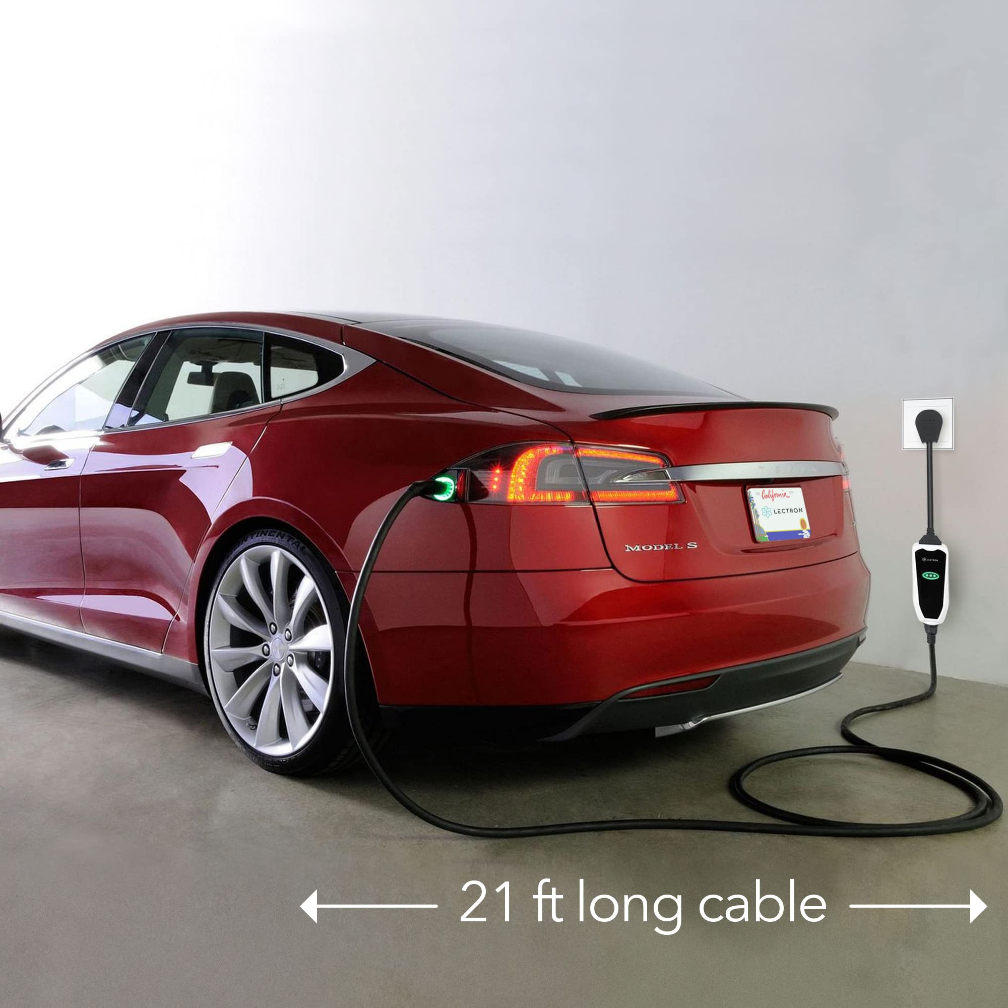Lectron Portable Tesla Charger (12 Amp / 32 Amp) - Level 1. 2 Charging with Dual NEMA Plugs (NEMA 5-15 & 14-50) Compatible All Tesla Model X/Y/3/S