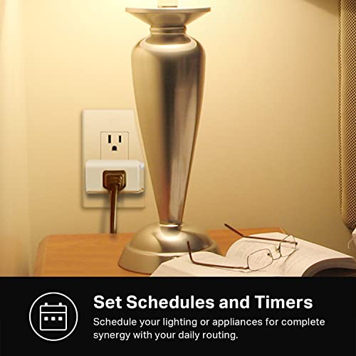 Kasa Smart Plug Mini 15A, Apple HomeKit Supported, Smart Outlet Works with Siri, Alexa & Google Home, UL Certified, App Control, Scheduling, Timer, 2.4G WiFi Only, 2 Count (Pack of 1) (EP25P2), White