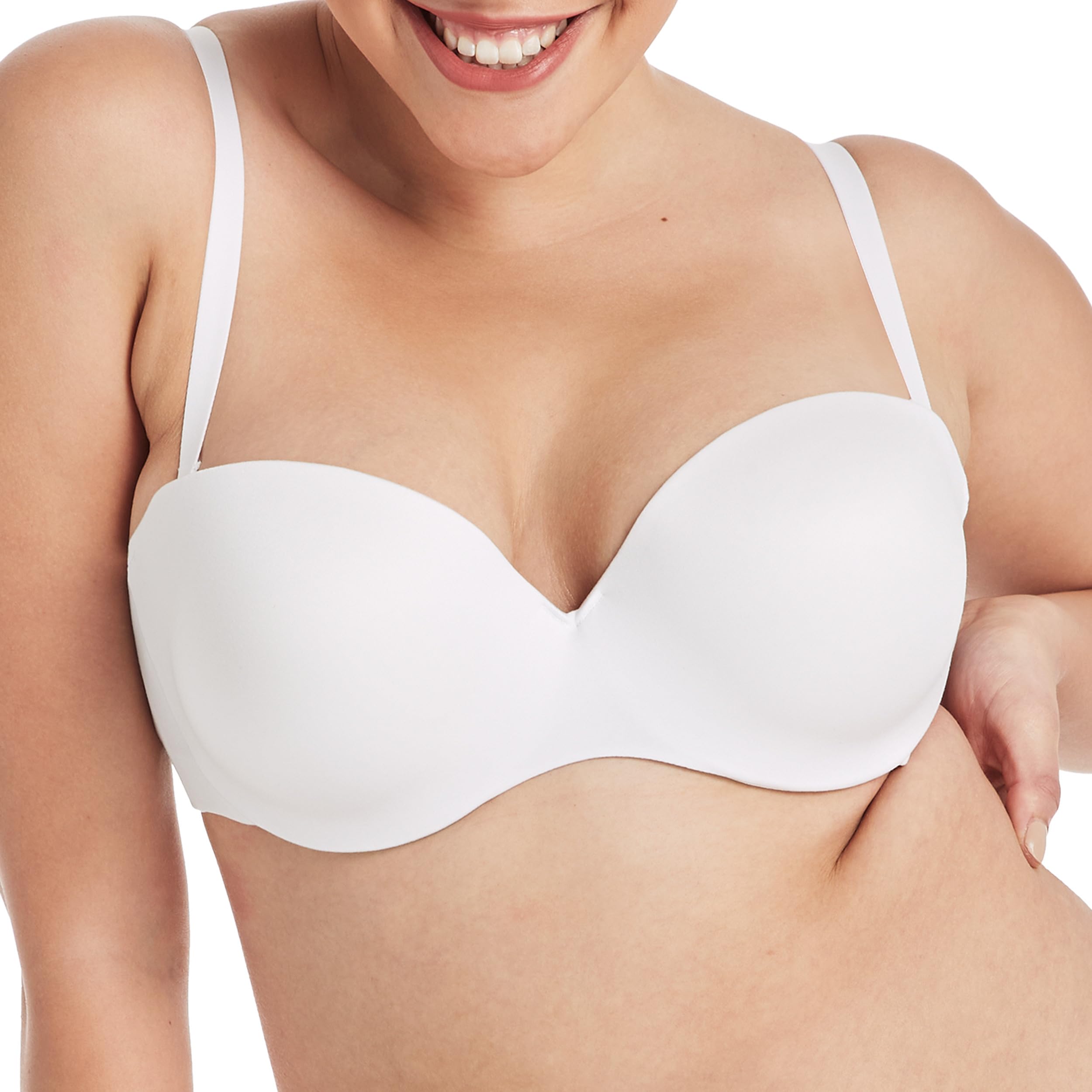 Maidenform womens Love the Lift Demi Strapless Multiway 09417 bras, White, 32B US