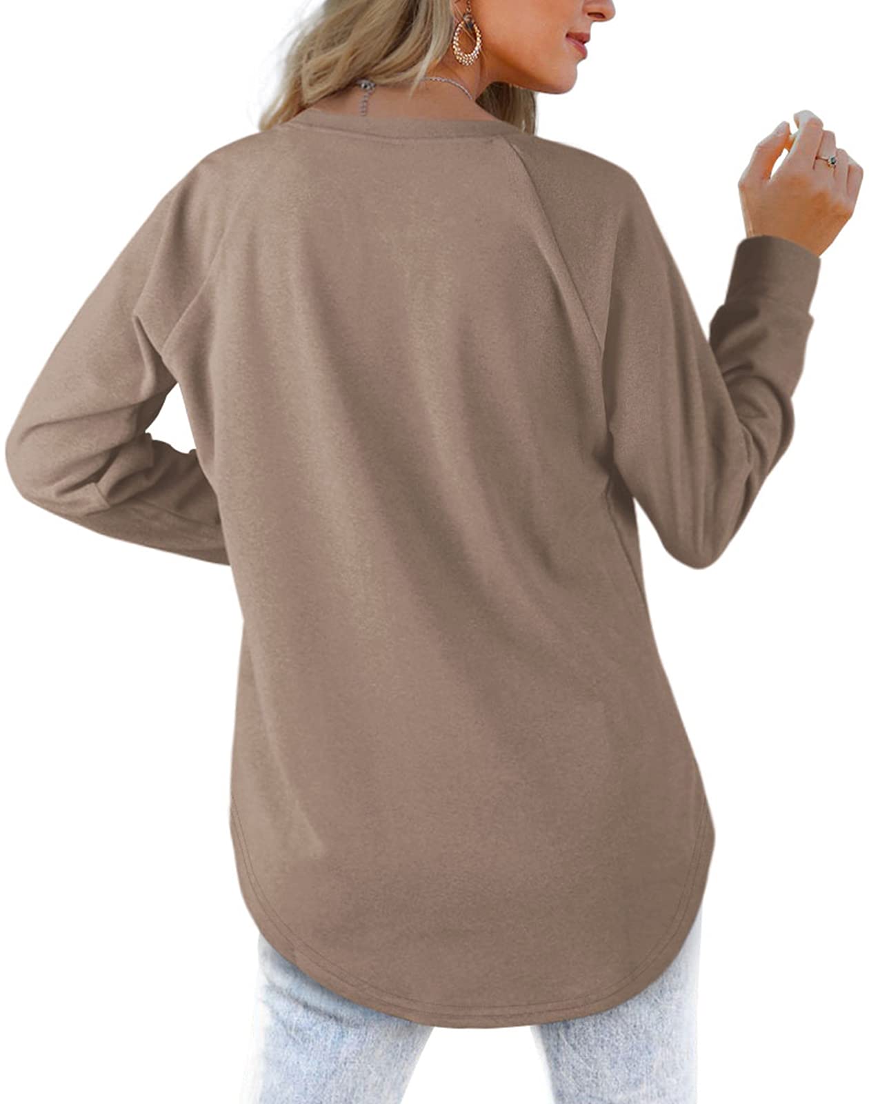 XIEERDUO Long Sweatshirts For Women Long Shirts To Wear With Leggings Tunic Tops Xl