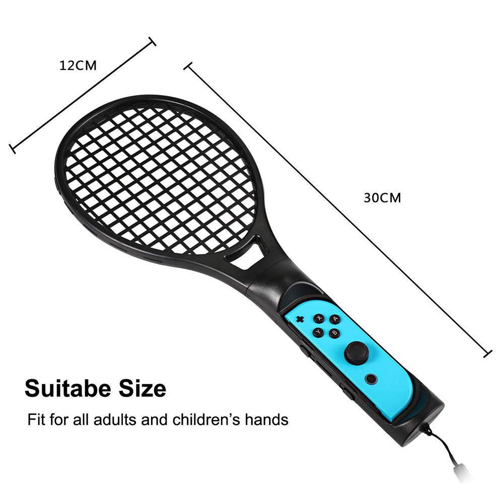 Switch Tennis Racket for Mario Tennis Aces, Twin Pack Nintendo Switch Joy-Con Controller for Tennis World Tour Game Accessories, Realistic Experience as Gifts for Kids and Adults