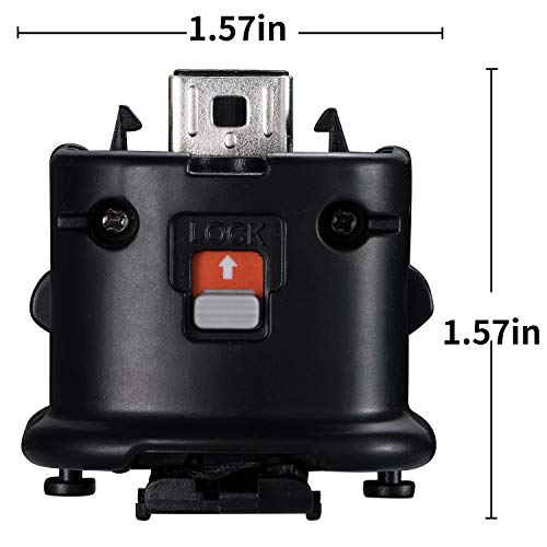 NC Motion Plus Adapter Replacement for Wii Motion Plus Adapter-Sensor Accelerator and wii Remote Controller compatible (Black 1 Pcs)