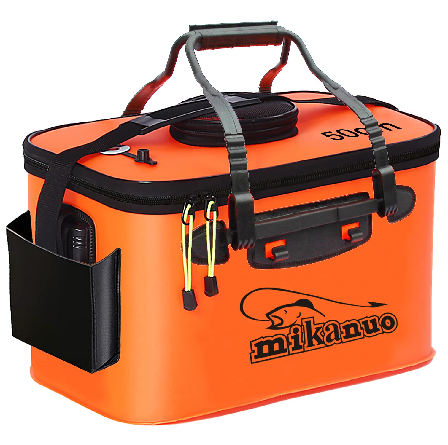 Fishing Bucket,Foldable Fish Bucket, Multi-Functional EVA Fishing Bag for Outdoor, Live Fish Lures Bucket and Fish Protection Bucket,10GAL/8GAL/6GAL/4.8GAL/3GAL Live Fish Container