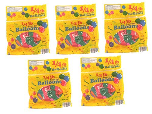 Good Old Values Set of 5 Packs of Assorted Colors and Sizes Balloons! Over 300 Total Balloons!