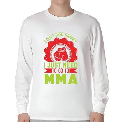 MMA Gift Idea for Martial Arts Practitioners No Therapy Required Grey and Muticolor Unisex Long Sleeve T Shirt