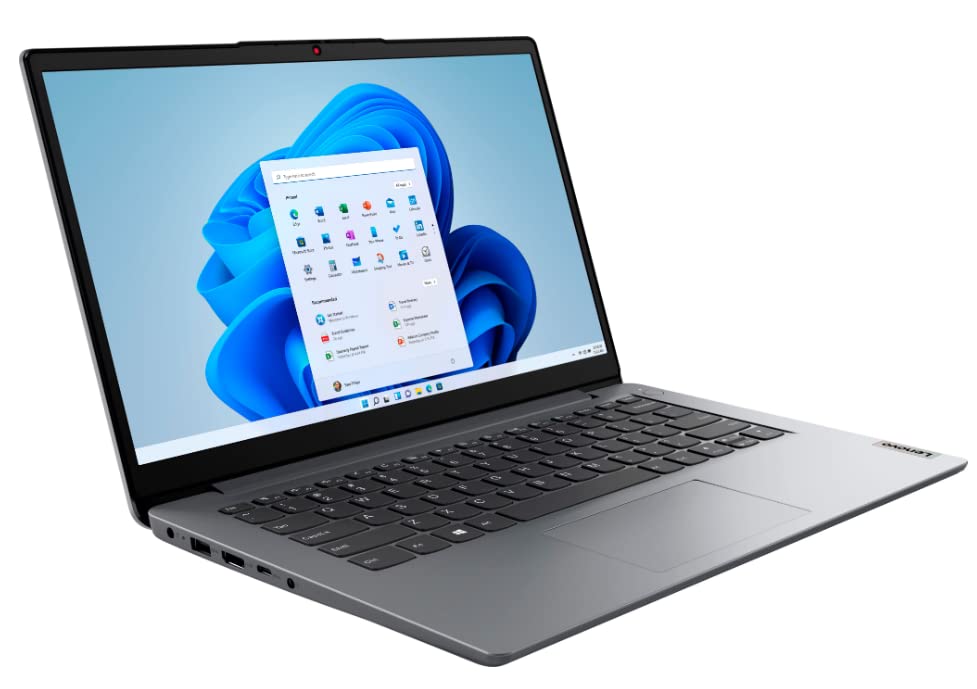 Lenovo IdeaPad 1i 14 Laptop, 14.0" HD Display, Intel Celeron N4020, 4GB RAM, ( 64GB eMMC + 128GB SSD ) Storage, 1-Year Microsoft 365, WiFi 6, HDMI, Webcam, Bluetooth, Win 11 Home, Grey, TiTac Card