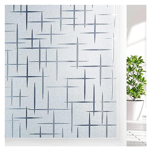 Window Film 3D Frosted Window Film Privacy Protection Vinyl Glass Static Cling Non Adhesive Film Matte Stained Glass Window Sticker for Home Glass Window Clings (Size : 30x100 cm)