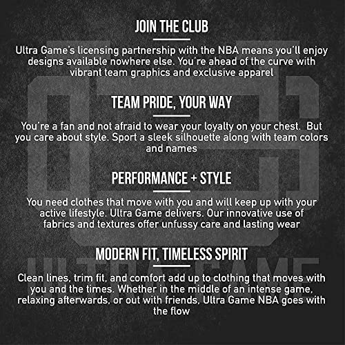 Ultra Game NBA NBA Mens Chrome Basketball Shorts, Black, Large