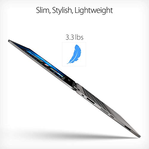 ASUS VivoBook Flip 14 Thin and Light 2-in-1 Laptop, 14” HD Touchscreen, Intel Celeron N4020 CPU, 4GB RAM, 128GB Storage, Windows 10 Home S, Microsoft 365, Light Grey, TPM, Fingerprint, J401MA-PS04T