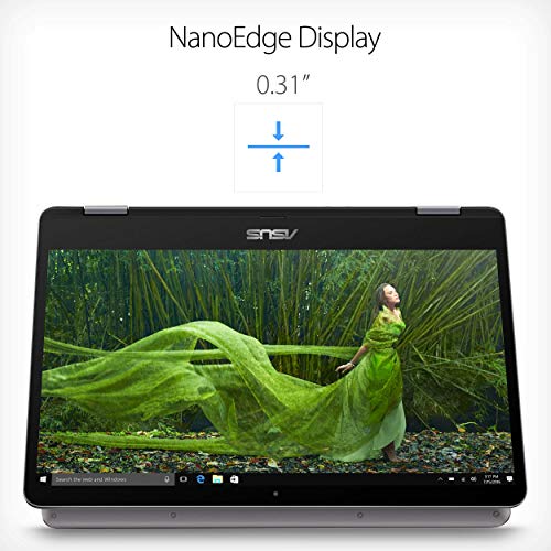 ASUS VivoBook Flip 14 Thin and Light 2-in-1 Laptop, 14” HD Touchscreen, Intel Celeron N4020 CPU, 4GB RAM, 128GB Storage, Windows 10 Home S, Microsoft 365, Light Grey, TPM, Fingerprint, J401MA-PS04T