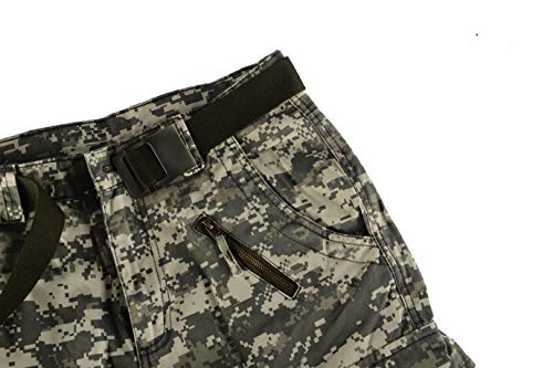Leward Men's Wild Cotton Casual Military Army Cargo Camo Combat Work Cargo Hiking Pants with 8 Pocket (Digital 1, 36)