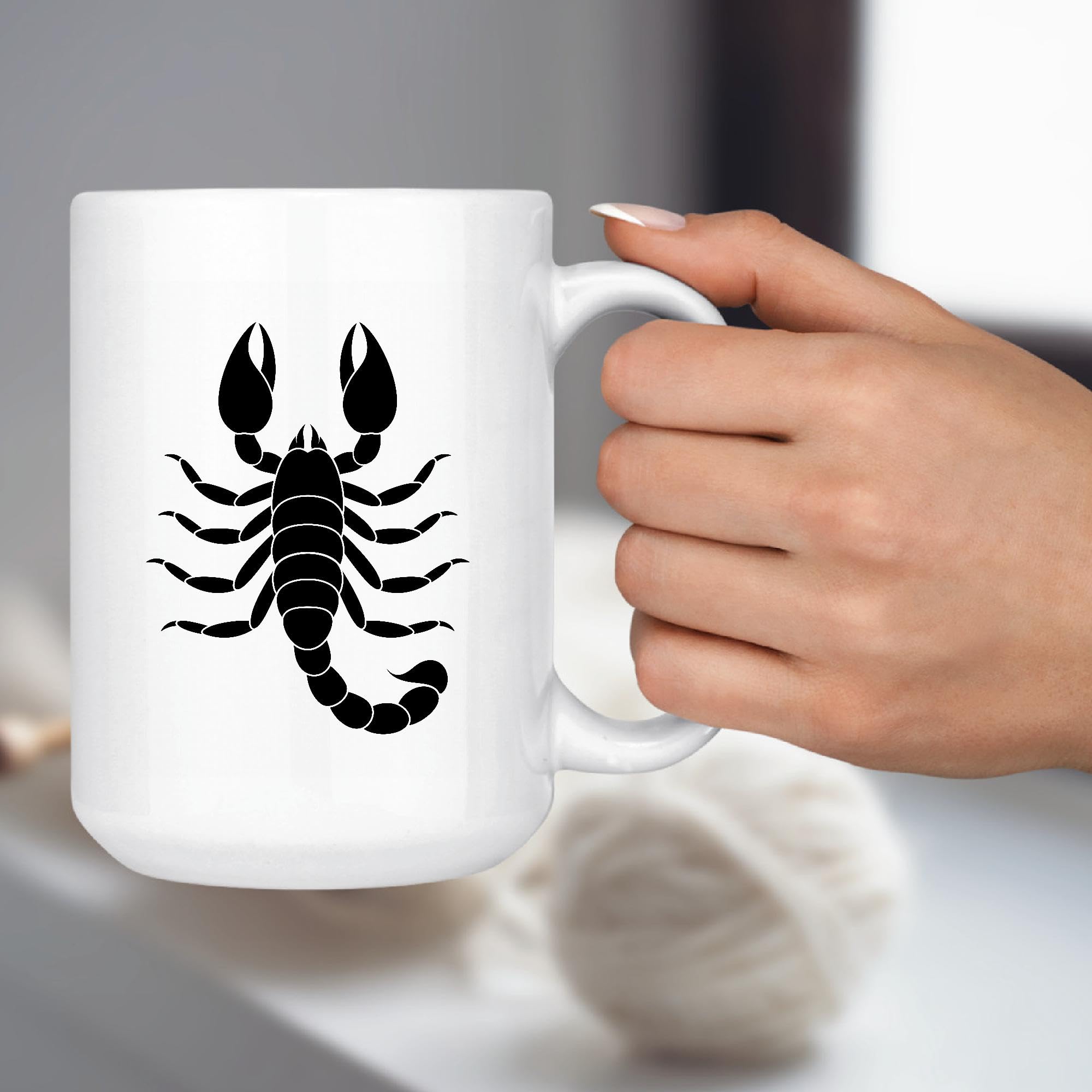 Funny Scorpion Graphic Gift Idea Perfect for Boys Men and Brothers Who Love Scorpions 11oz 15oz White Coffee Mug