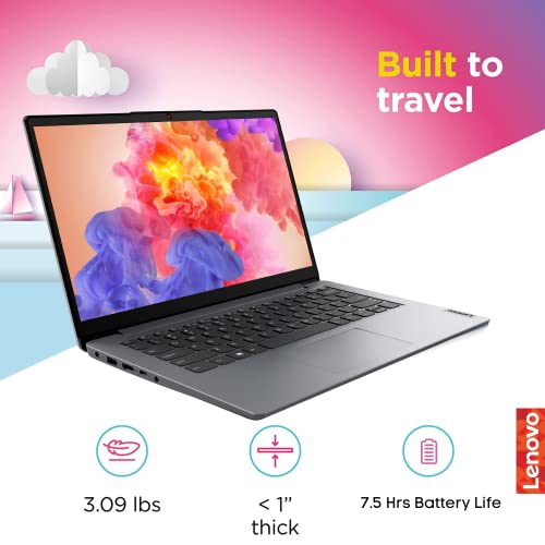 Lenovo IdeaPad 3i Business and Student Essential Laptop,14'' Full HD Display, 8GB RAM, 512GB SSD Storage, Intel 11th Gen i3 Processor (Up to 4.10 GHz), HDMI, Windows 11 in S
