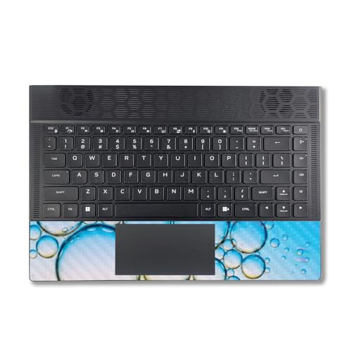 MightySkins Carbon Fiber Skin Compatible with Alienware X14 R2 (2023) Full Wrap Kit - Sunrise Bubbles | Protective, Durable Textured Carbon Fiber Finish | Easy to Apply | Made in The USA