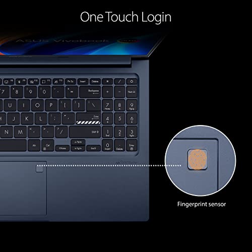 ASUS VivoBook 15X OLED Laptop, 15.6" OLED Display, AMD Ryzen 7 5800H CPU, AMD Radeon GPU, 16GB RAM, 512GB SSD, Windows 11 Home, Quiet Blue, M1503QA-ES74