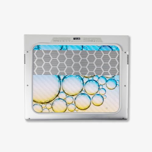 MightySkins Carbon Fiber Skin Compatible with Alienware X14 R2 (2023) Full Wrap Kit - Sunrise Bubbles | Protective, Durable Textured Carbon Fiber Finish | Easy to Apply | Made in The USA