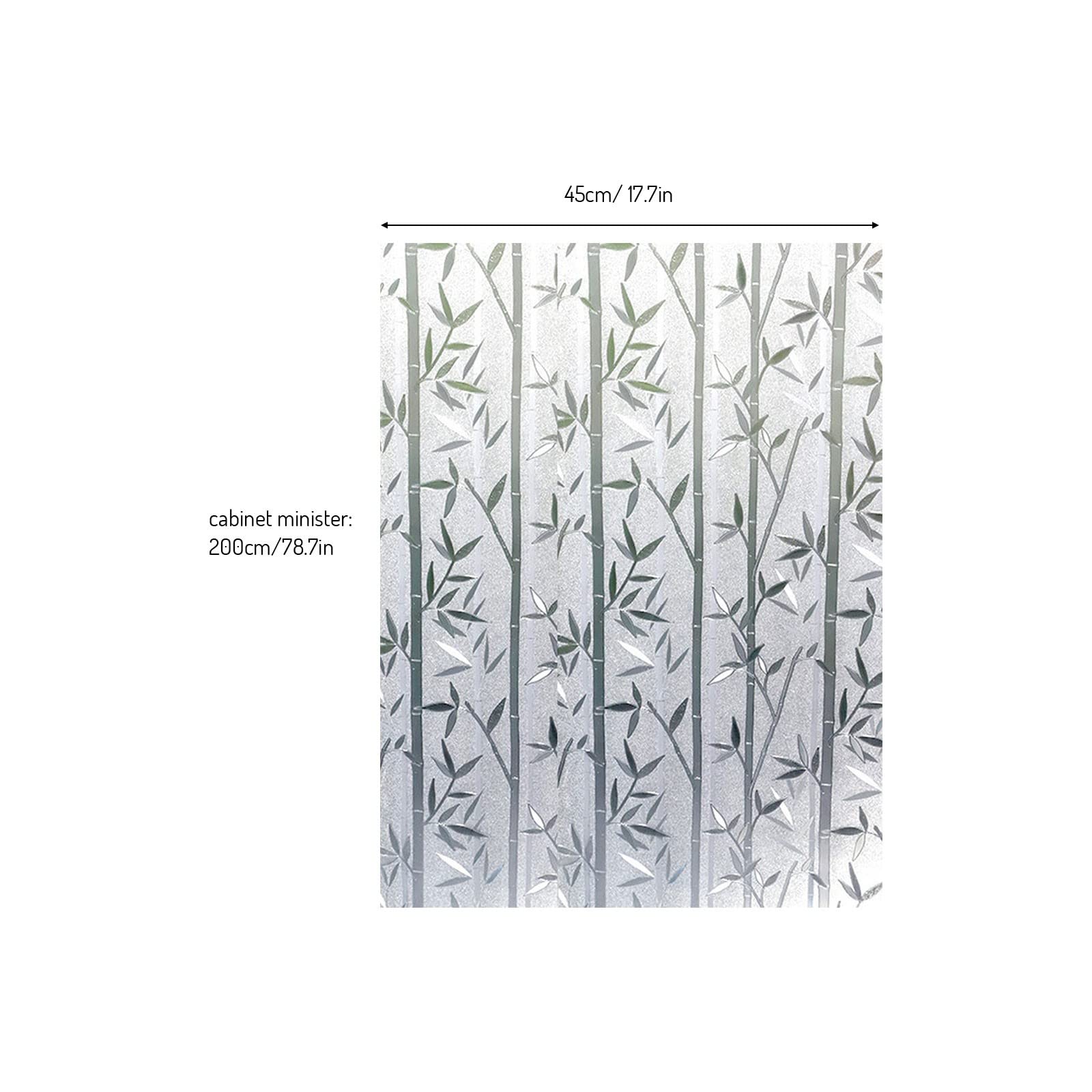 18x79 Privacy Window Films No Adhesive Static Cling Frosted Window Film Peel & Stick for Glass Window Decor Bathroom Sliding Door Self Care Stickers (White, One Size)