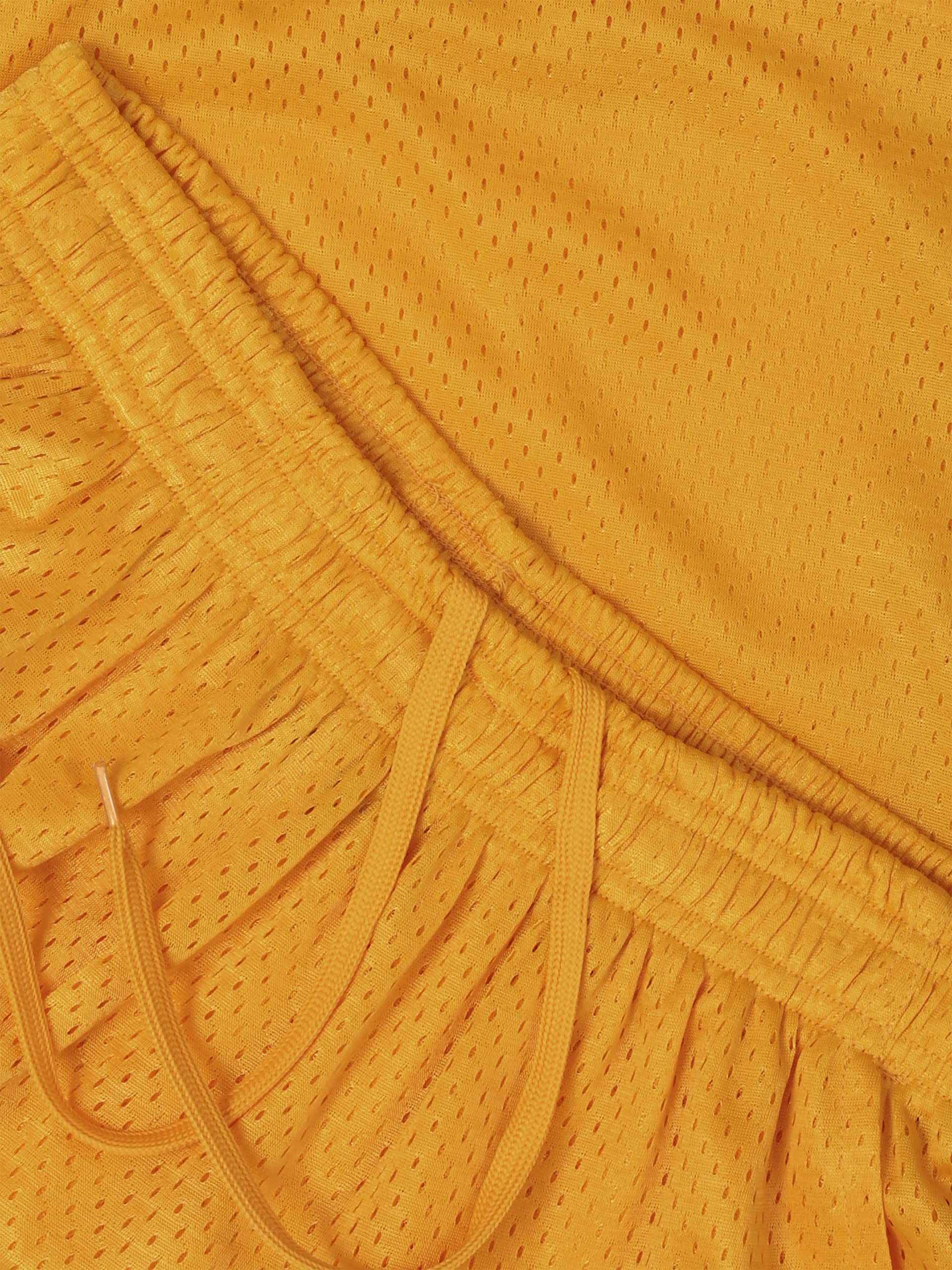 Hat and Beyond Mens Mesh Shorts Elastic Sports Gym Performance Workout Boxing Jersey Basketball Pants (X-Large, 1ih01_Yellow)