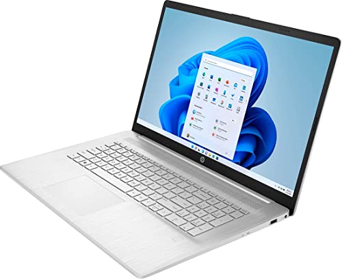 Newest HP Notebook Laptop, 17.3โโ Full HD Display, AMD Ryzen 5 5500U Hexa-Core Processor, 32GB RAM, 1TB PCIe SSD, Fingerprint Reader, Wi-Fi, Webcam, HDMI, Windows 11 Home, Natural Silver