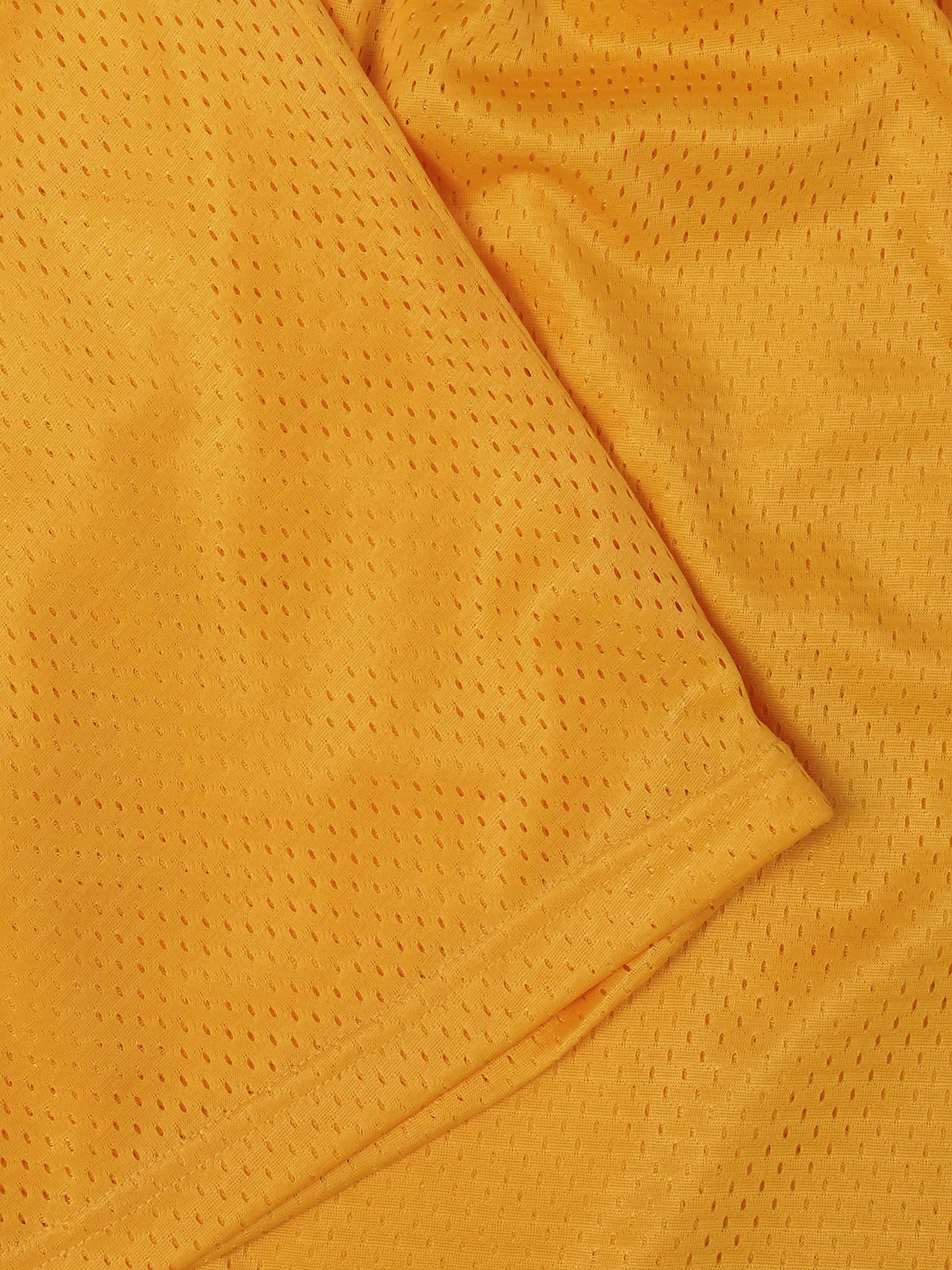 Hat and Beyond Mens Mesh Shorts Elastic Sports Gym Performance Workout Boxing Jersey Basketball Pants (X-Large, 1ih01_Yellow)