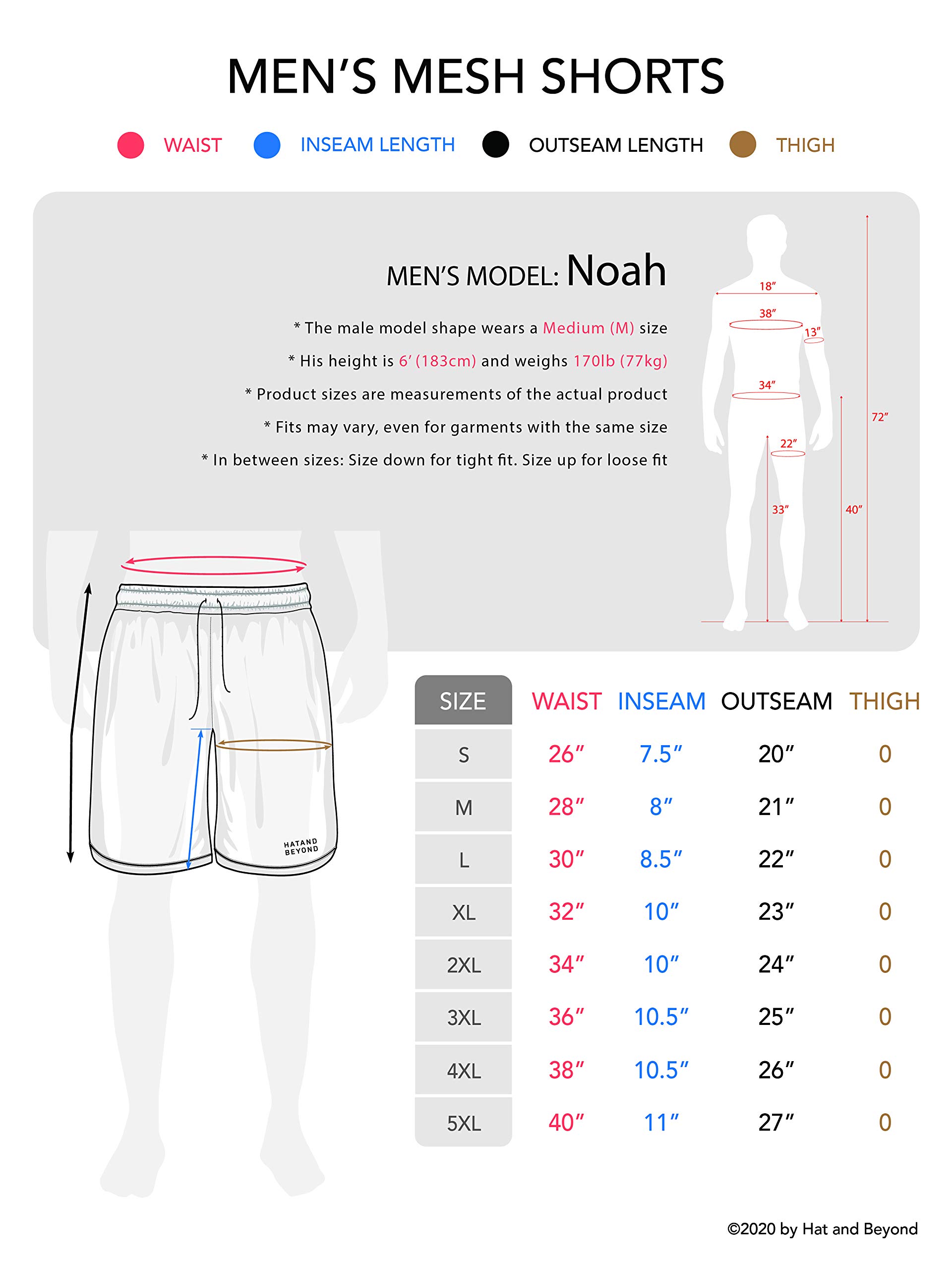 Hat and Beyond Mens Mesh Shorts Elastic Sports Gym Performance Workout Boxing Jersey Basketball Pants (X-Large, 1ih01_Yellow)