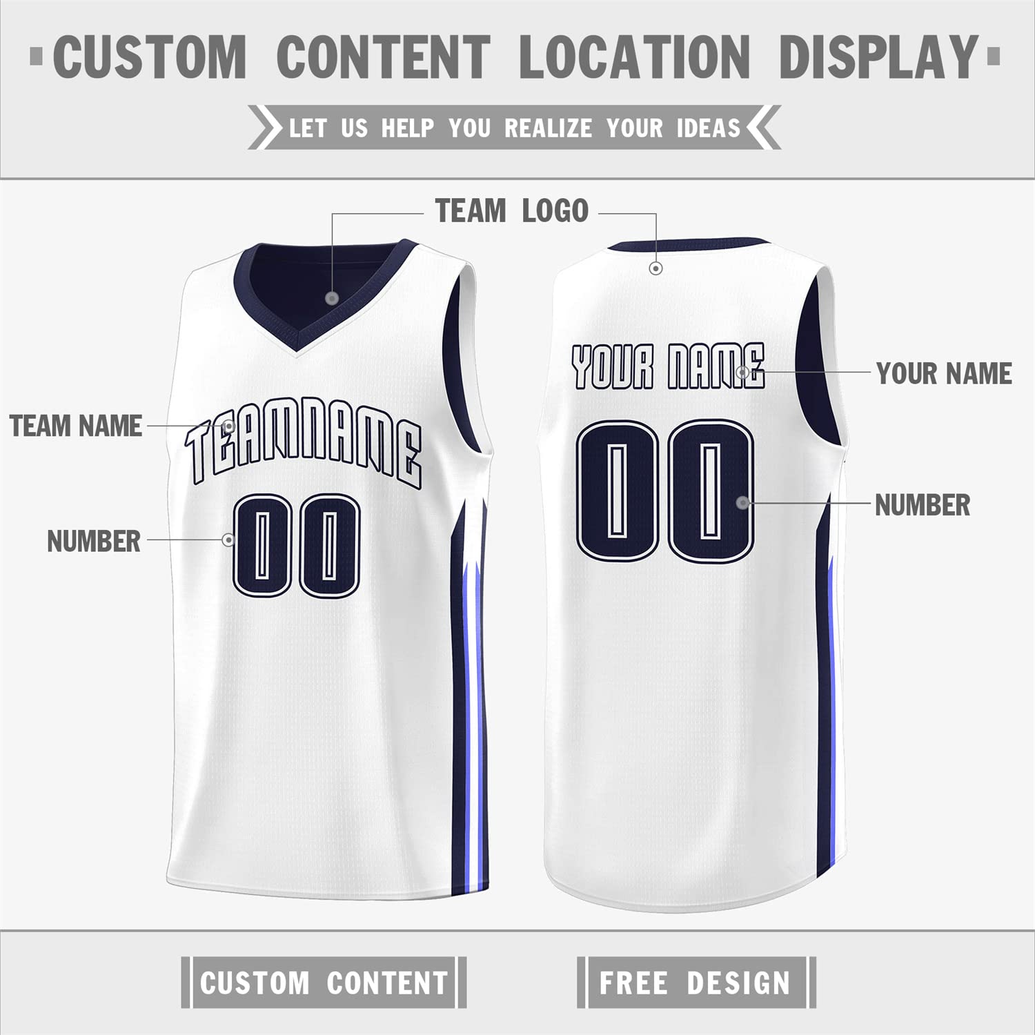 Custom Reversible Basketball Jersey - Personalize Team Uniform Design Your Own Name & Number for Men/Youth