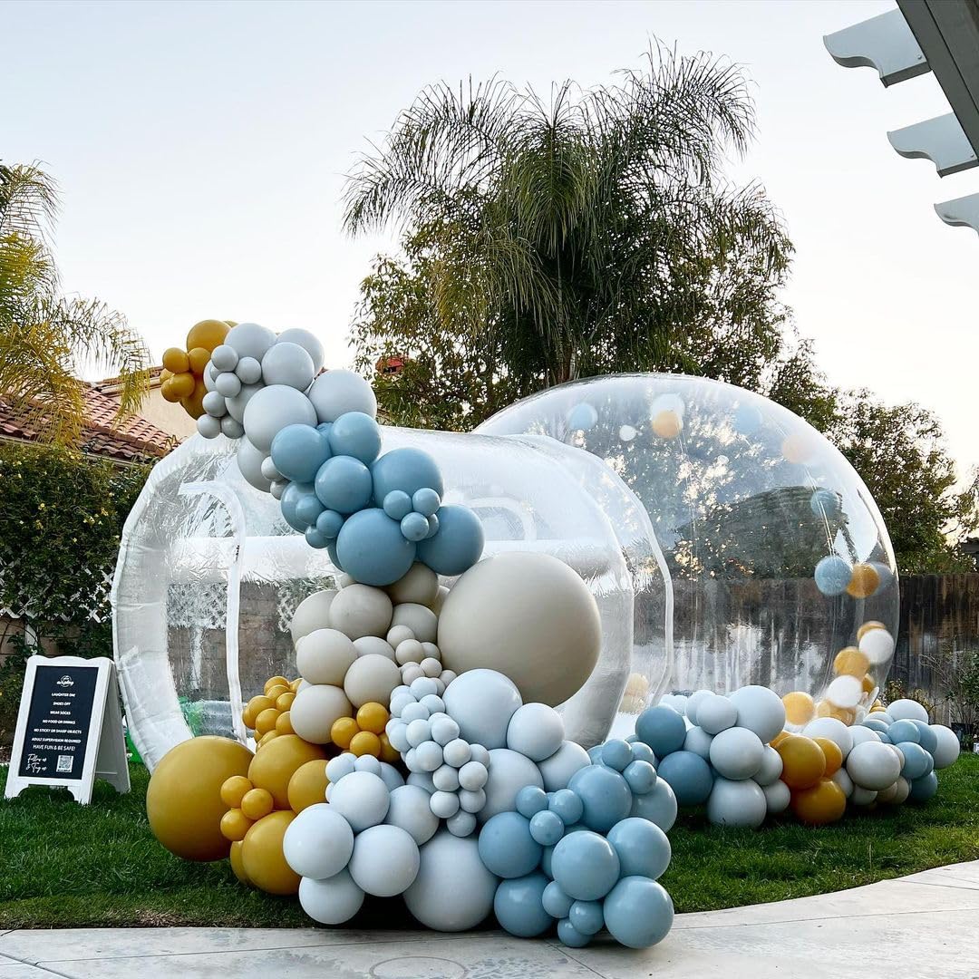 Inflatable Bubble House, 8.2ft/10ft/13.2ft/16.5ft Kids Balloon Clear Inflatable Bubble Tent Dome with Blower, Luxury 16.5ft Diameter Bubble House & 6.5ft Tunnel for Outdoor Backyard Festival Party