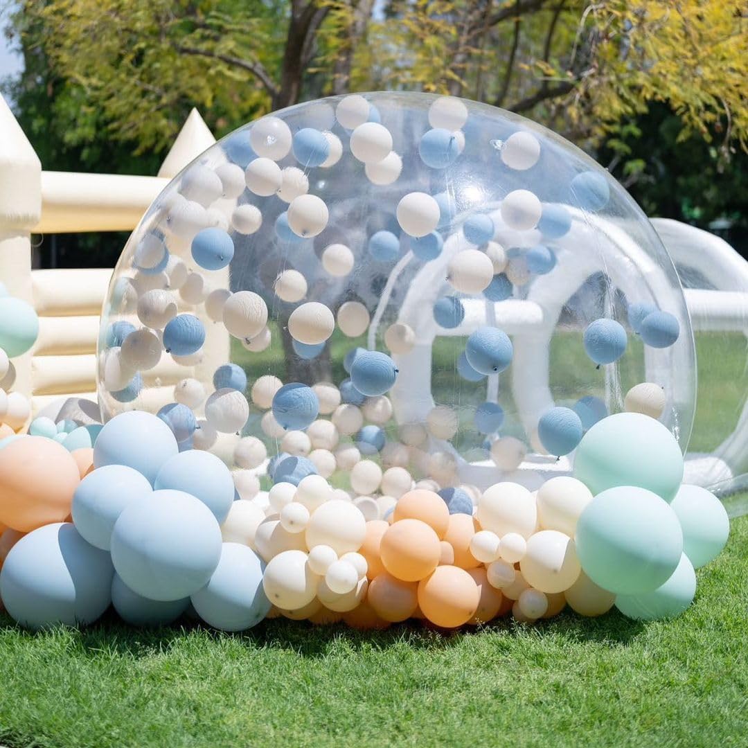 Inflatable Bubble House, 8.2ft/10ft/13.2ft/16.5ft Kids Balloon Clear Inflatable Bubble Tent Dome with Blower, Luxury 16.5ft Diameter Bubble House & 6.5ft Tunnel for Outdoor Backyard Festival Party