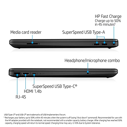 HP 15 Laptop, 15.6" FHD Computer, Intel Celeron N4020 Processor, 16GB RAM, 256GB SSD, 1-Year Office 365, Google Classroom Zoom for Business Student, Windows 10 S Mode+TSBEAU 3.0 Hub & USB LED Light