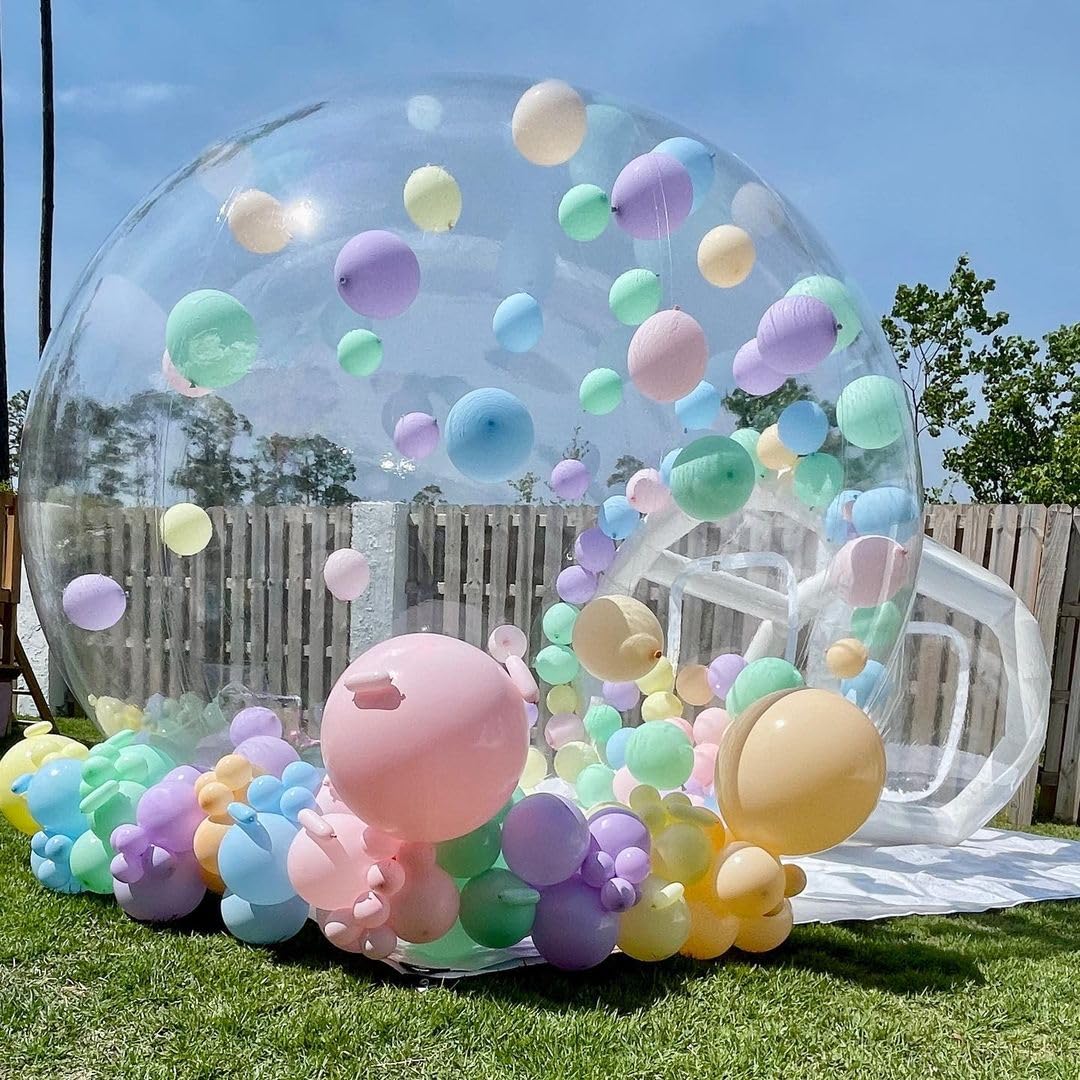 Inflatable Bubble House, 8.2ft/10ft/13.2ft/16.5ft Kids Balloon Clear Inflatable Bubble Tent Dome with Blower, Luxury 16.5ft Diameter Bubble House & 6.5ft Tunnel for Outdoor Backyard Festival Party