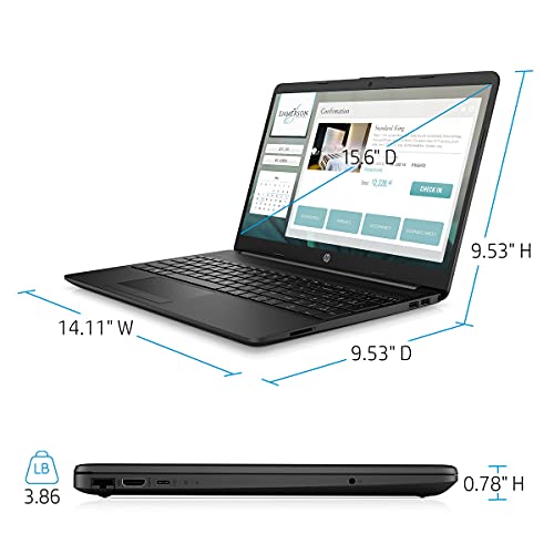 HP 15 Laptop, 15.6" FHD Computer, Intel Celeron N4020 Processor, 16GB RAM, 256GB SSD, 1-Year Office 365, Google Classroom Zoom for Business Student, Windows 10 S Mode+TSBEAU 3.0 Hub & USB LED Light