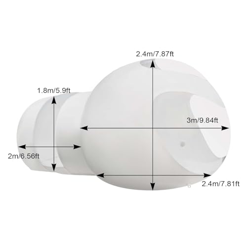 Inflatable Bubble House, Clear Inflatable Bubble Tent Dome with Blower, Luxury 9.8ft Diameter Bubble House & 6.5ft Channel Perfect for Outdoor Backyard Festival Party