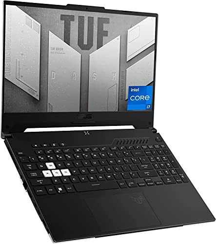 Asus 2022 TUF Dash F15 Gaming Laptop, 15.6'' FHD 144Hz IPS Display, 12th Gen Intel Core i7-12650H, GeForce RTX 3060, 32GB DDR5, 1TB SSD, HDMI, RJ45, WiFi 6, Win 11, Black, (FX517ZM)
